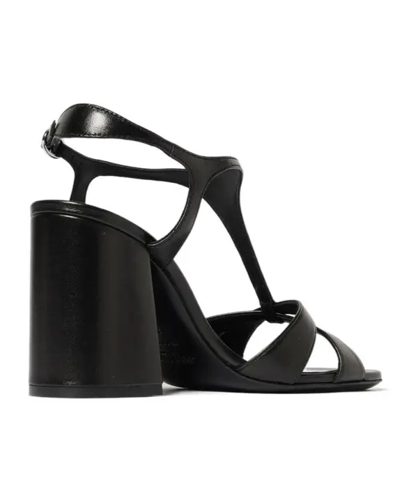 JIMMY CHOO Kesia Leather T-bar Sandals - Black