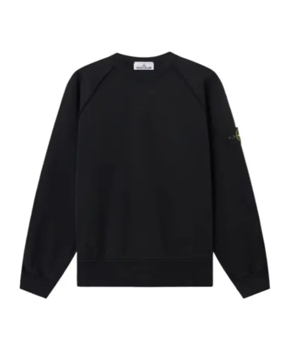 Stone Island Logo Patch Crewneck Sweater - Black