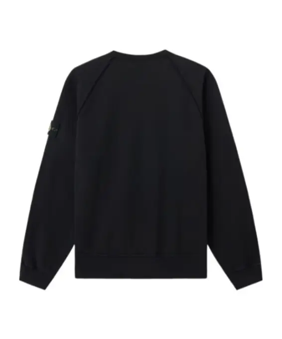 Stone Island Logo Patch Crewneck Sweater - Black