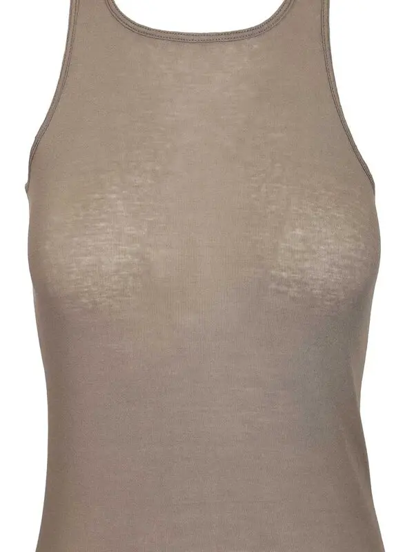 Rick Owens Fitted Ribbed Tank Top - Nude