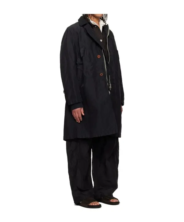 Sacai Pleated Twill Coat