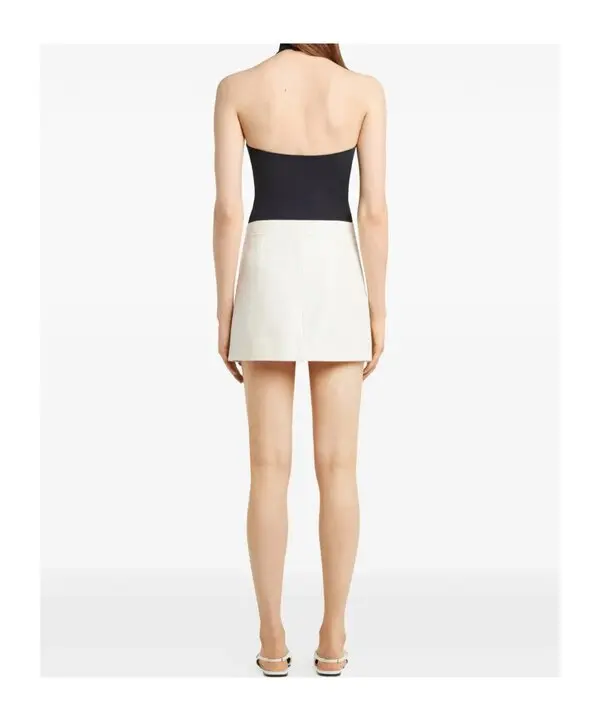 COURREGES Courrèges A-line Mini Skirt With Logo Embroidery - White
