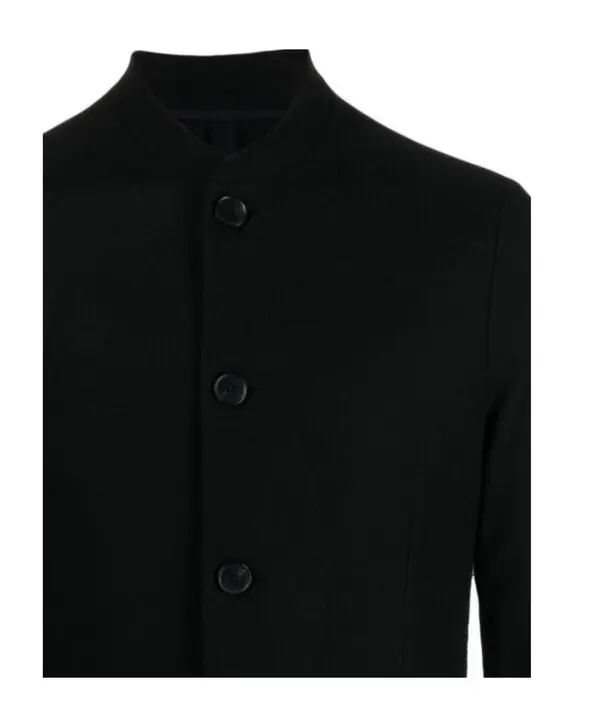 Harris Wharf London Stand Collar Jacket - Black
