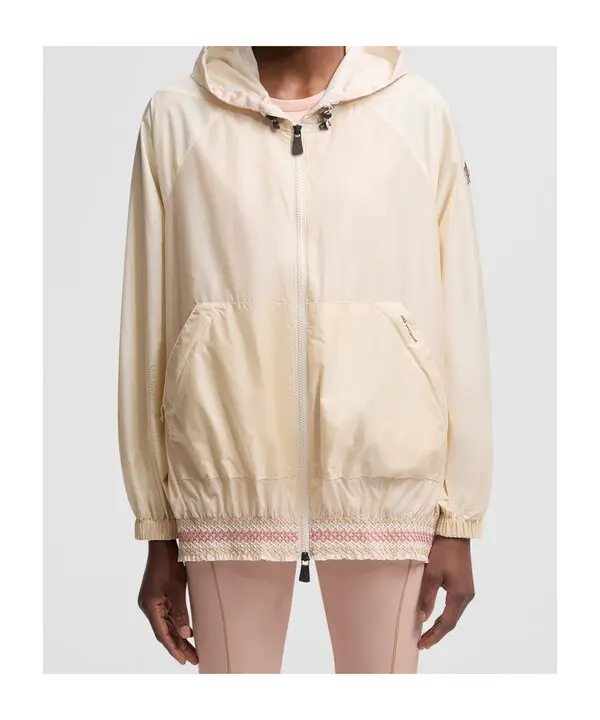 Moncler Packable Hooded Jacket - White Ivory