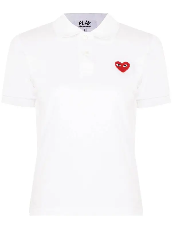 Play Comme Des Garcon Heart Logo-patch Polo Shirt