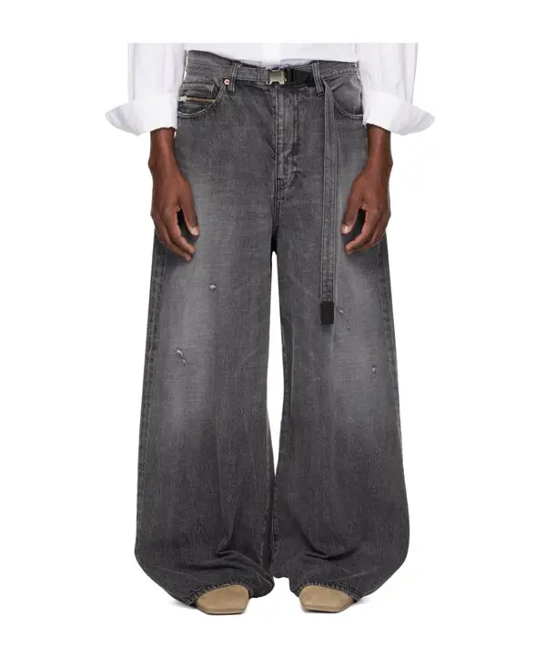Sacai Beyondexx Wide-leg Jeans - Black
