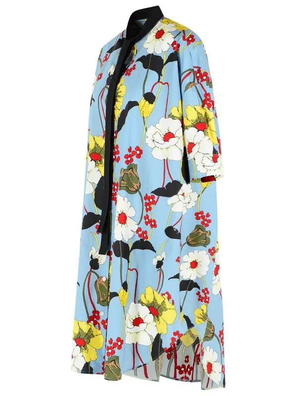 Marni Melodia Print Oversized Poplin Shirt Dress