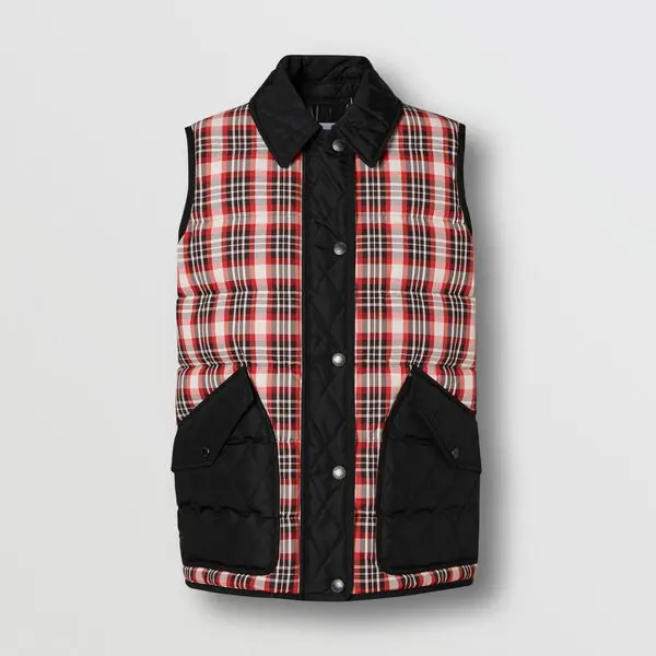 Burberry Quilted Tartan Puffer Gilet