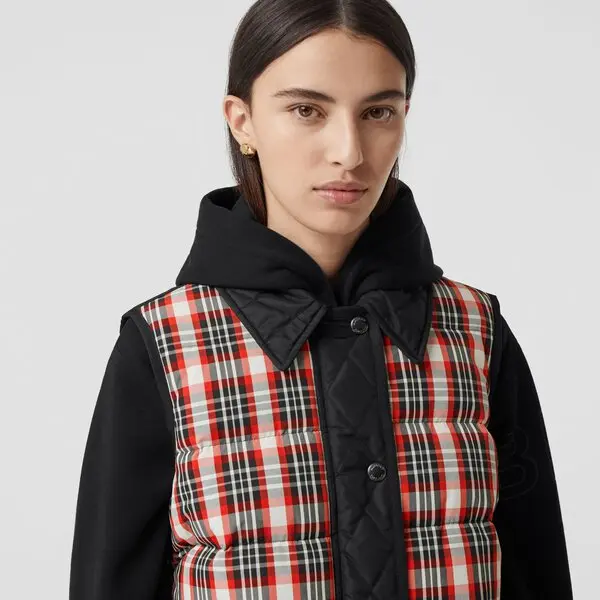 Burberry Quilted Tartan Puffer Gilet