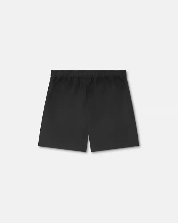 Versace Logo Print Swim Shorts - Black