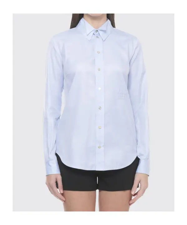 Elisabetta Franchi Embroidered Logo Shirt - Light Blue