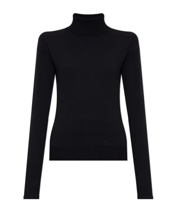 Dsquared2 Logo Embroidered High Neck Jumper - Black