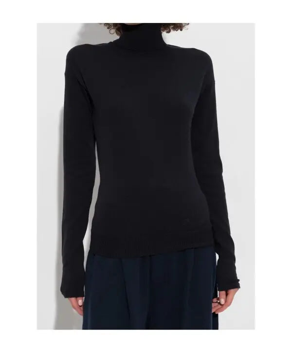 Dsquared2 Logo Embroidered High Neck Jumper - Black