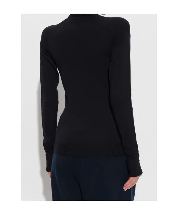 Dsquared2 Logo Embroidered High Neck Jumper - Black