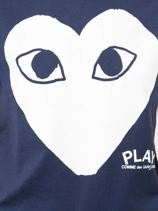 Play Comme Des Garcon Logo Print T-shirt - Black