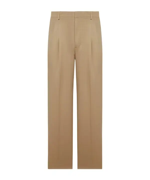 AMI Paris Tailored Straight-leg Trousers - Nude
