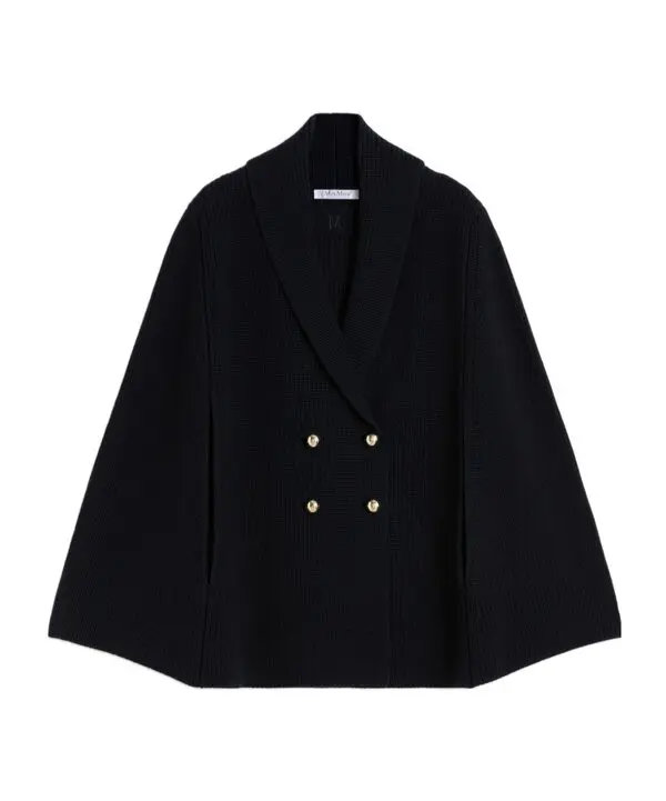 Max Mara Button-up Knit Cape