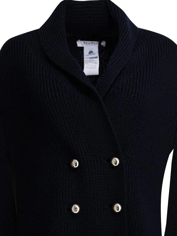 Max Mara Button-up Knit Cape