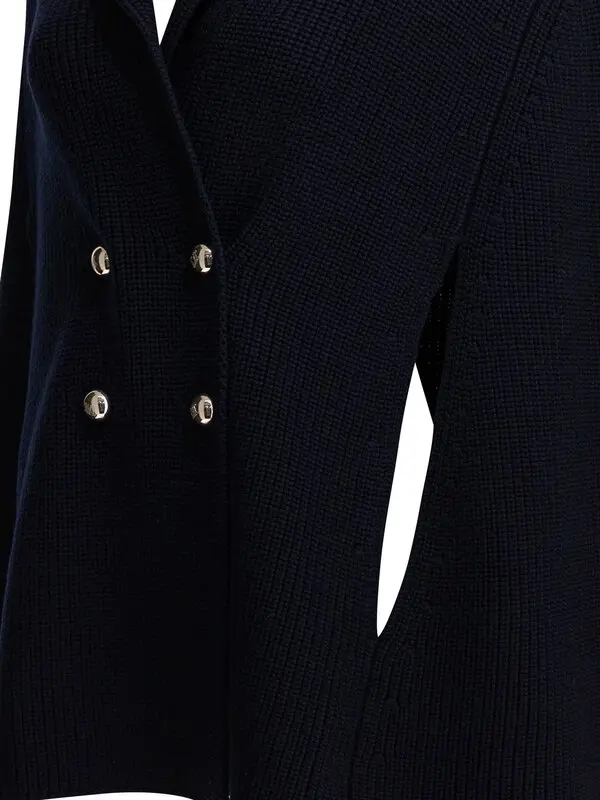 Max Mara Button-up Knit Cape