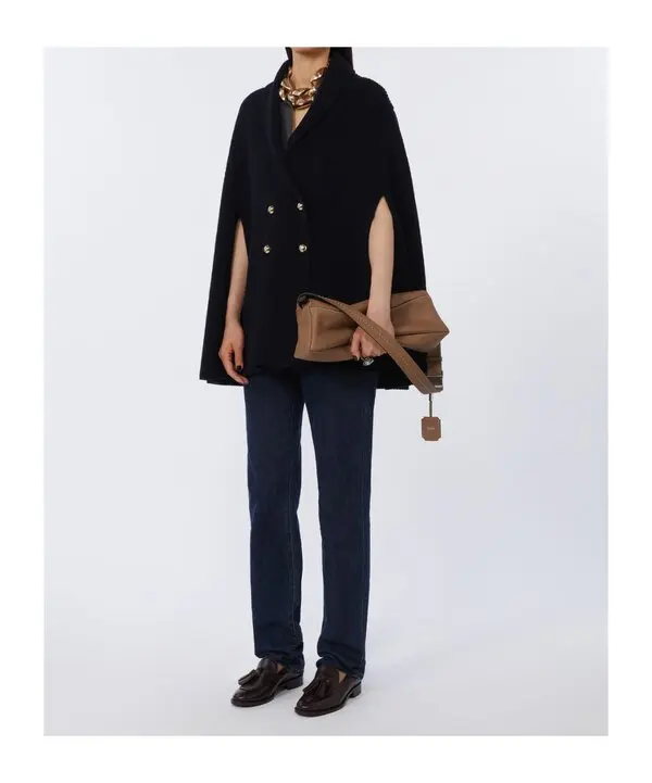 Max Mara Button-up Knit Cape