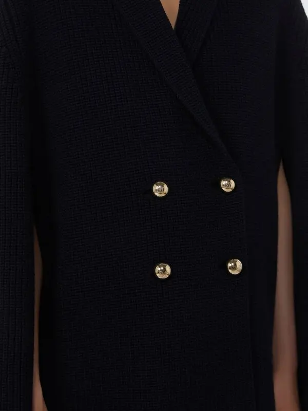 Max Mara Button-up Knit Cape