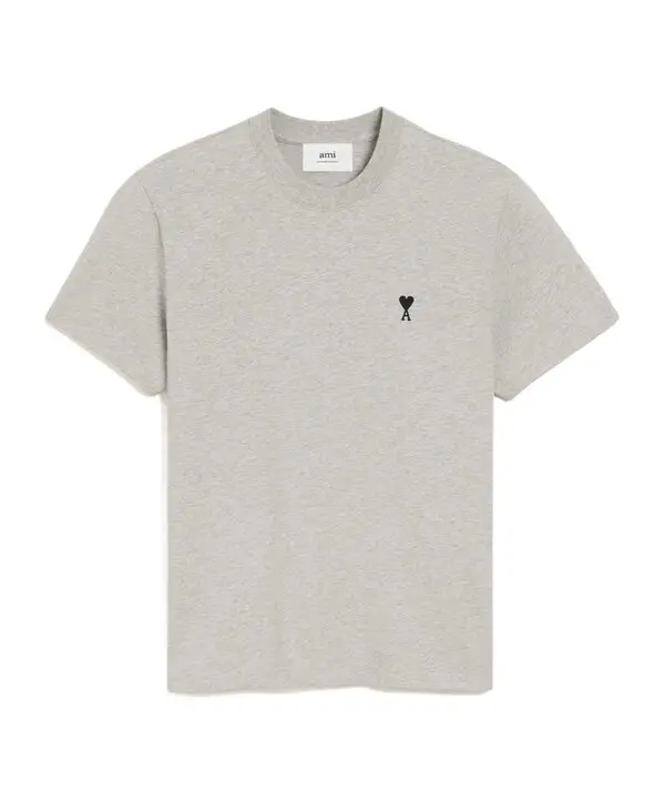 AMI Paris De Coeur T-shirt - Heather Ash