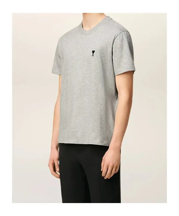 AMI Paris De Coeur T-shirt - Heather Ash