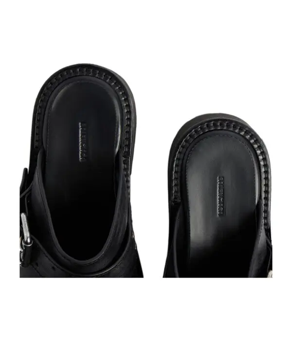 Balenciaga Venom Buckled Mules - Black
