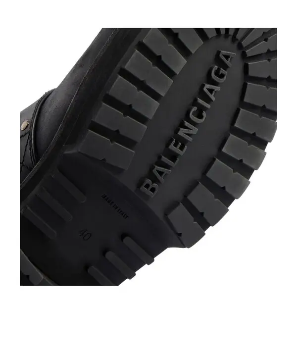Balenciaga Venom Buckled Mules - Black