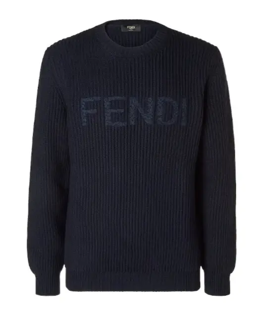 Fendi Embroidered Logo Long-sleeved Sweater