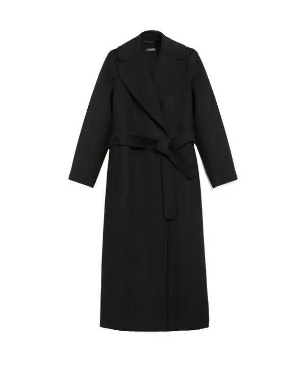 Max Mara Poldo Belted Long-sleeved Coat - Black