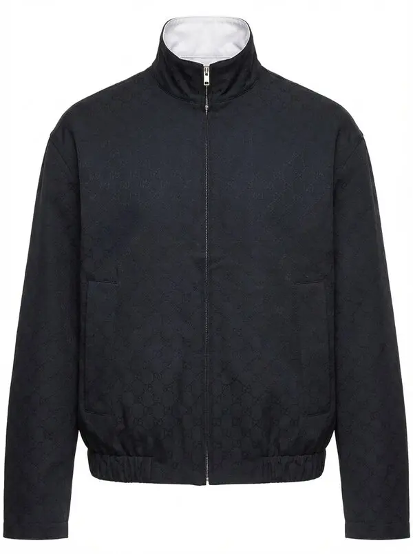 Gucci Reversible Gg Cotton Gabardine Zip Jacket