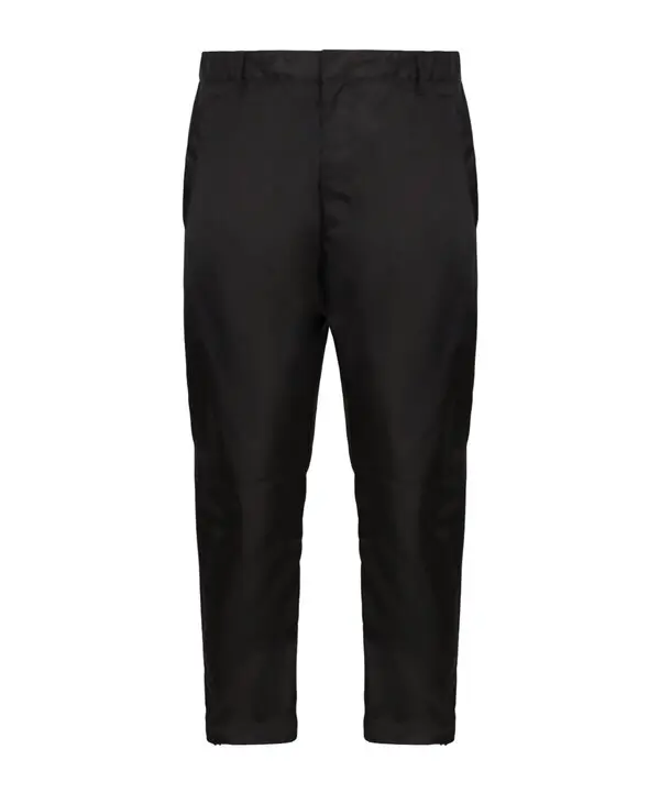 Prada Logo Plaque Tapered Pants