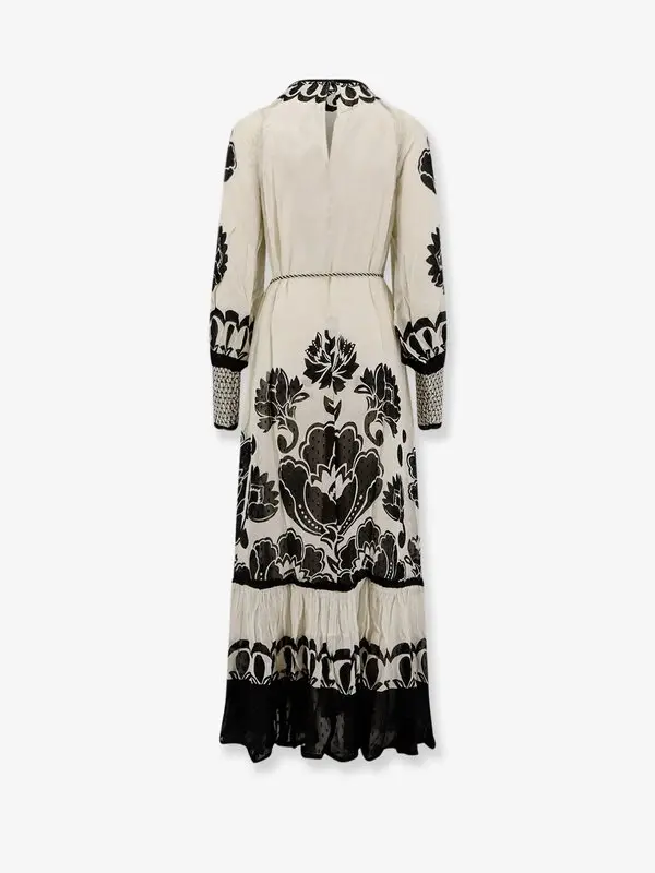 Farm Rio Floral Cut-out Maxi Dress With Belted Detail