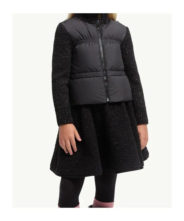 Moncler Padded Metallic Wool Zip-up Cardigan