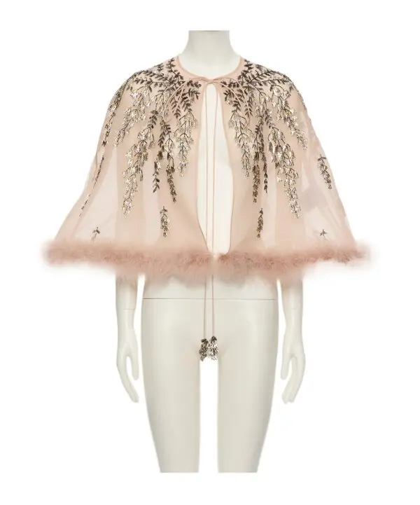 Valentino Garavani Embellished Lace Cape