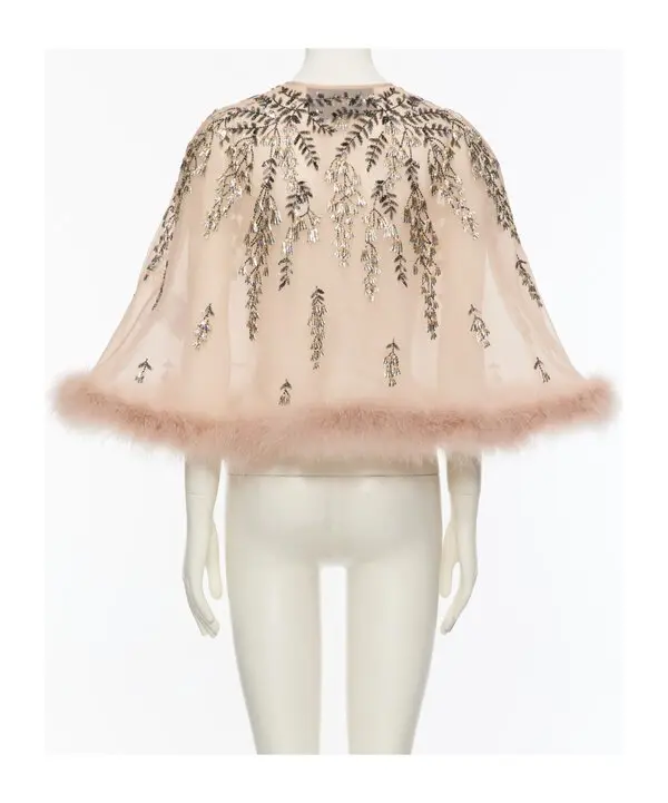 Valentino Garavani Embellished Lace Cape