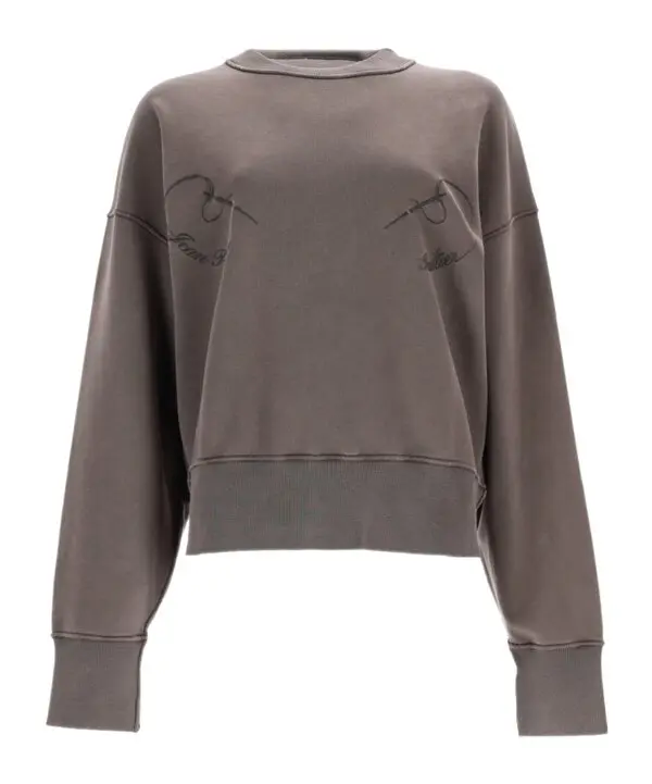 JEAN PAUL GAULTIER Embroidered Cropped Sweatshirt - Black
