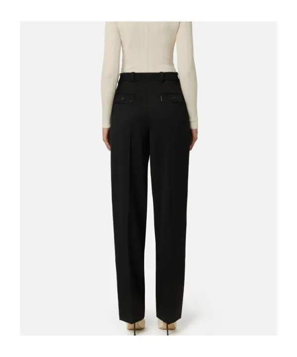 Elisabetta Franchi Pleat Detailed Straight-leg Trousers - Black