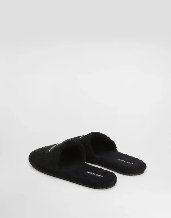 Dolce & Gabbana Logo Fleece Slides