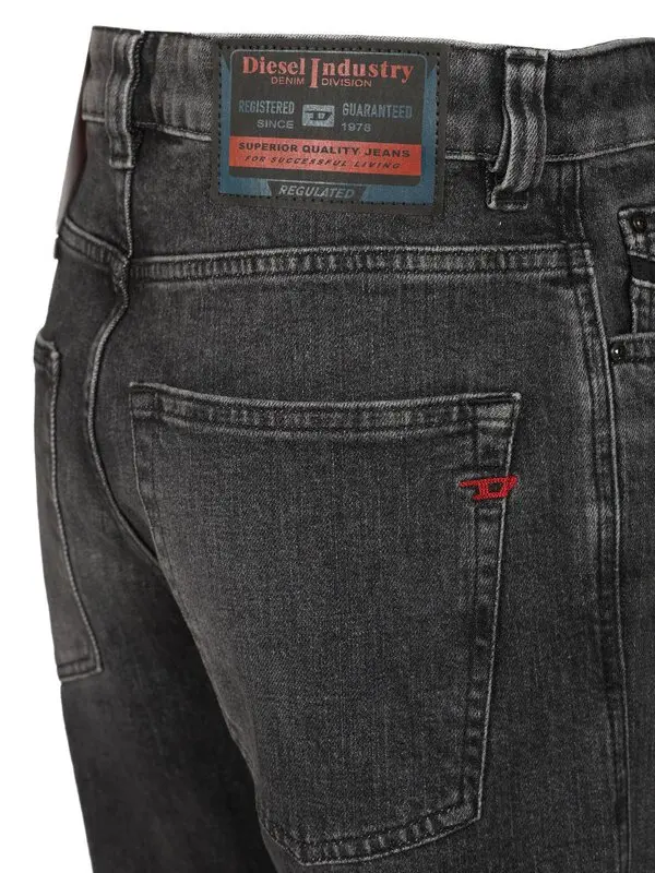DIESEL® Logo Patch Jeans - Black