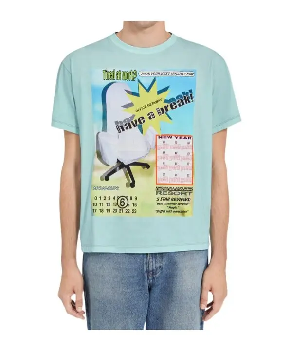 MAISON MARGIELA Crew-neck T-shirt - Turquoise