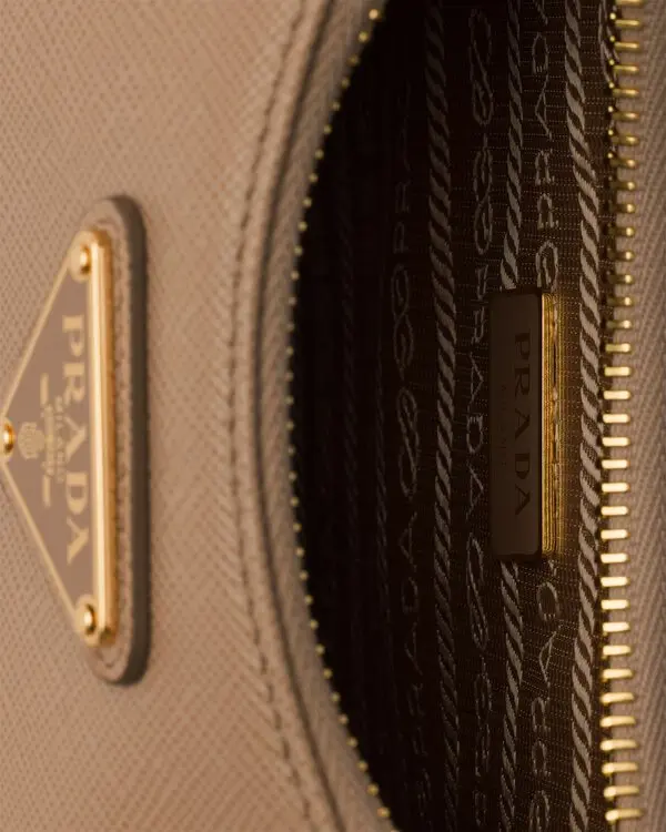 Prada Re-edition Saffiano Leather Mini Bag - Bean Paste Beige