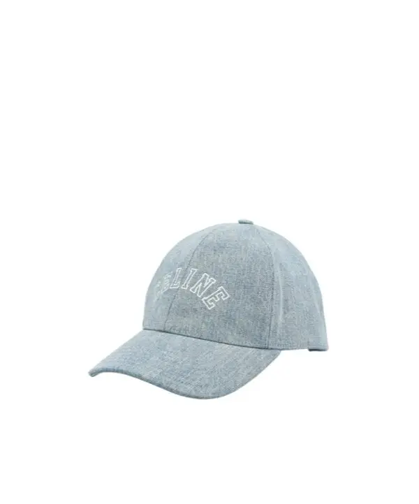 Celine Baseball Cap With Logo Detail - Gray
