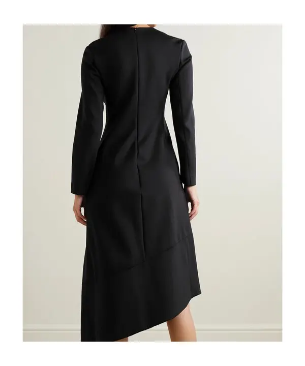 Max Mara Asymmetrical Long Sleeve Dress