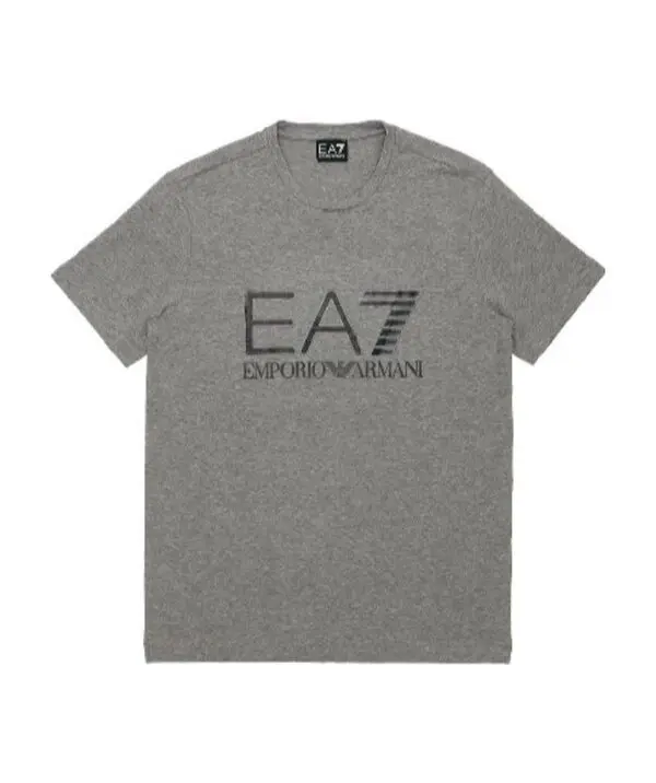 EA7 Logo Crew-neck T-shirt - Gray