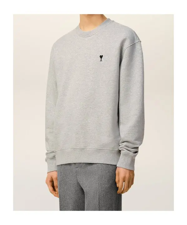 AMI Paris De Coeur Sweatshirt - Heather Ash