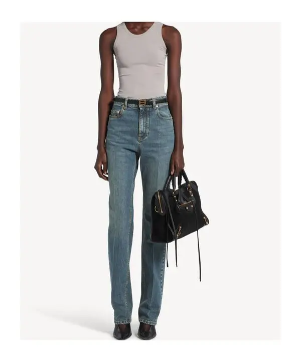 Balenciaga High-waisted Skinny Jeans - Blue