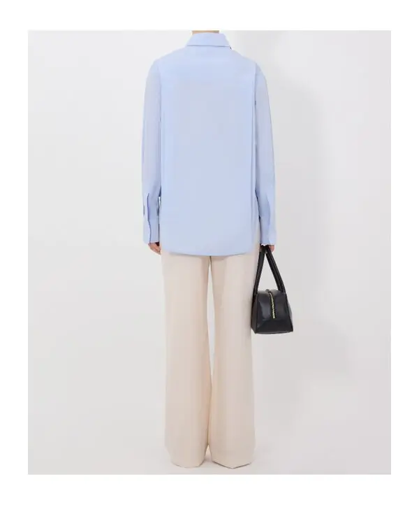 Loulou De Saison Oversized Cotton Poplin Shirt - Blue