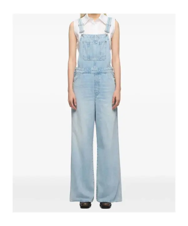 7 For All Mankind Denim Bib Pocket Jumpsuit